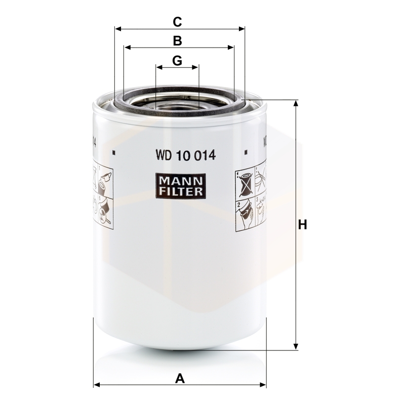 FILTRO HIDRÁULICO WD 10 014 MANN-FILTER | vesta-z